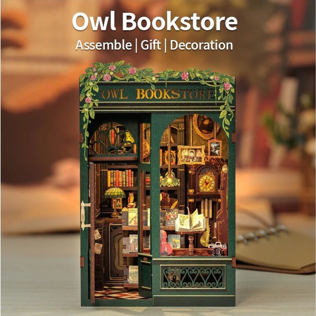 3D puzzle, DIY Book Spine, Owl Bookshop, | Kaufland.cz