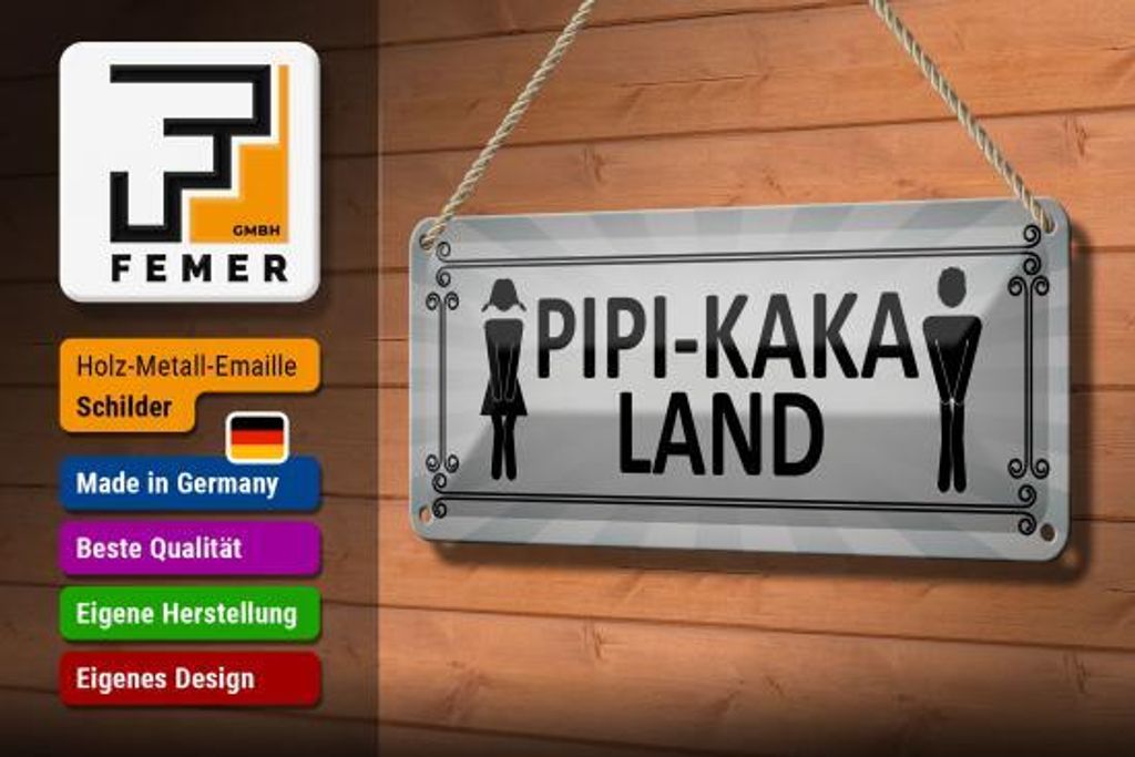 Blechschild Hinweis 27x10 cm Pipi-Kaka Land | Kaufland.de