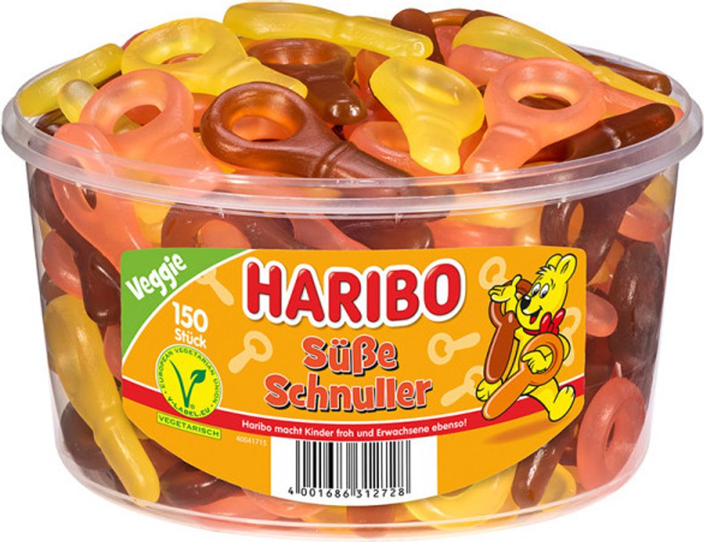 Haribo Süße Schnuller Fruchtgummi mit Cola Geschmack veggie