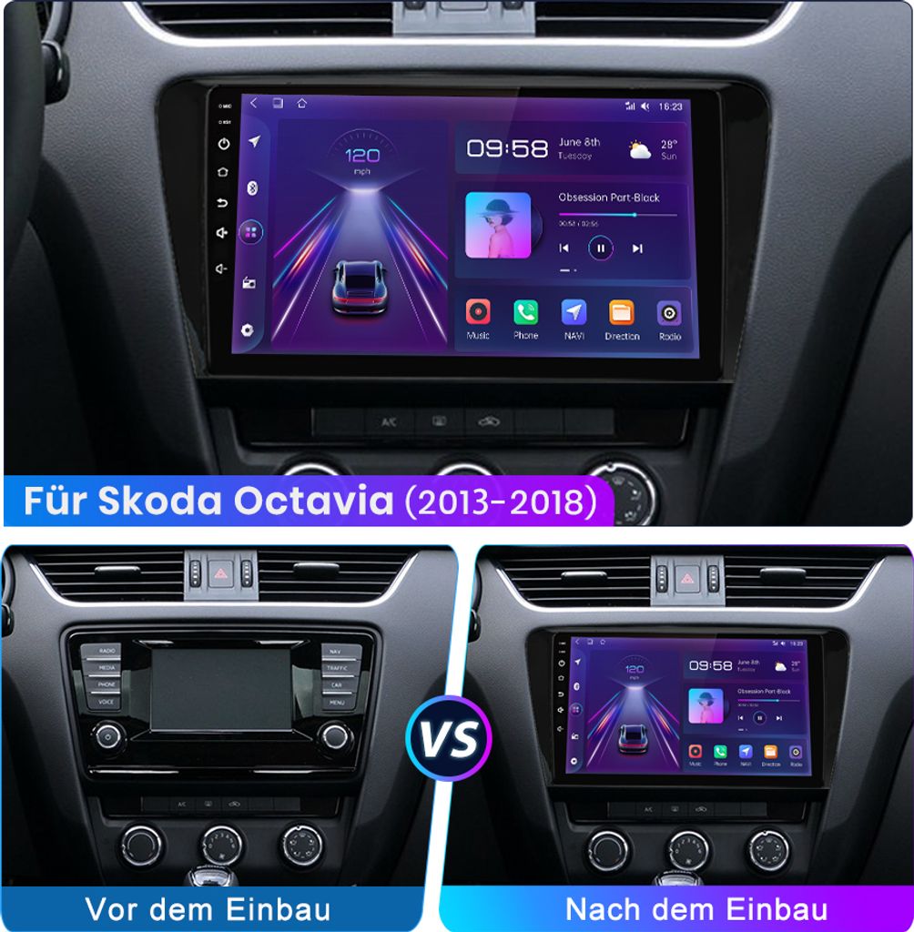 10'' navigační autorádio carplay GPS | Kaufland.cz
