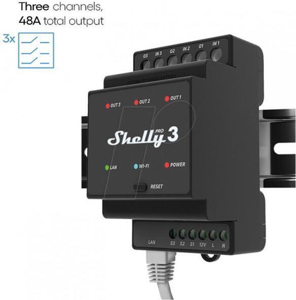 Shelly Pro 3 - Relais max. 48A 3 Phasen 3 | Kaufland.de