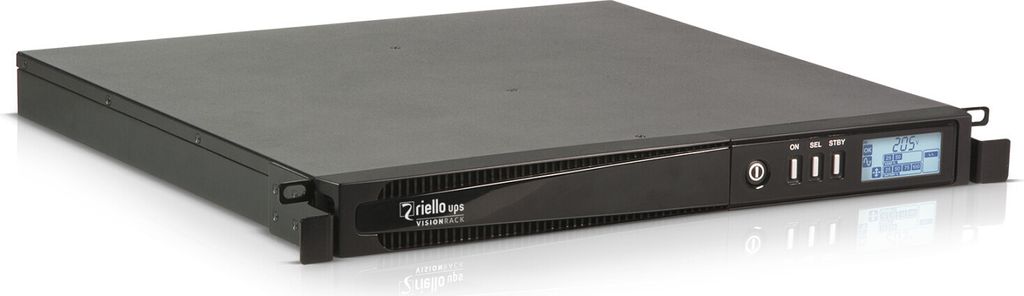 Riello Vision Rack, 1,1 kVA, 800 W, 230 V, 50/60 Hz, 10 A,