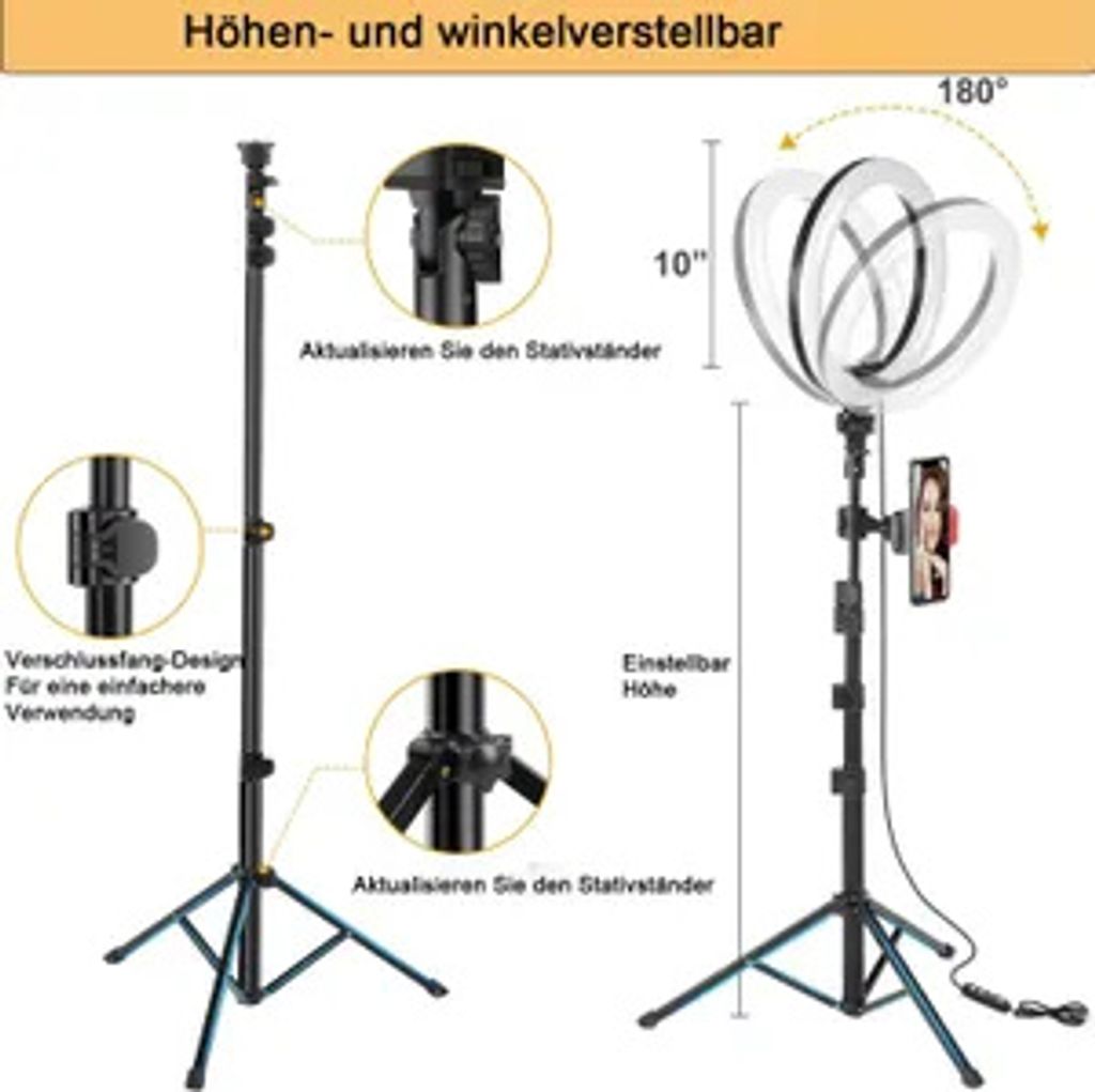 Ringlicht mit Stativ 10" Live Ringleuchte mit | Kaufland.de