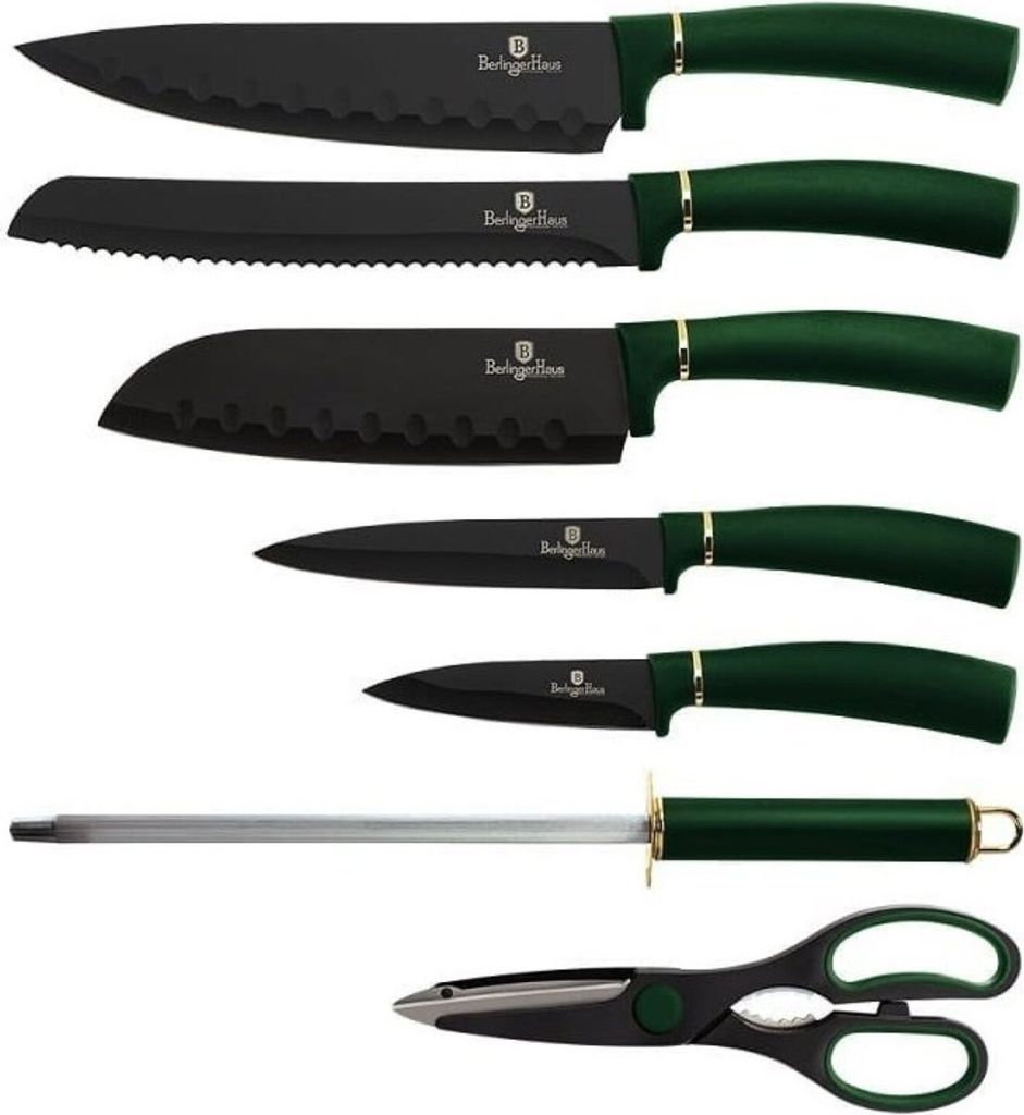 Berlinger Haus Messer Set Bh-2563 Smaragd Im Ständer