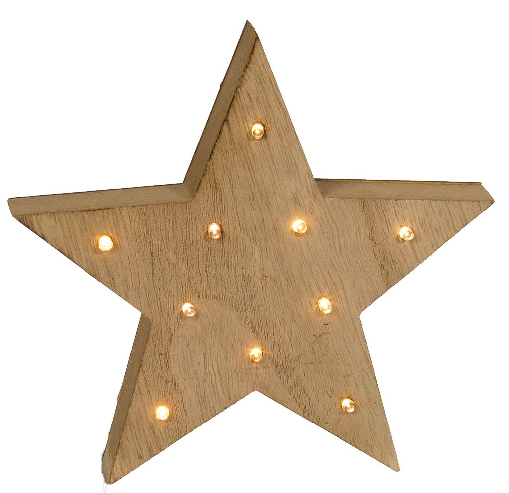 LED Holz natur Stern Weihnachtsdekoration | Kaufland.de