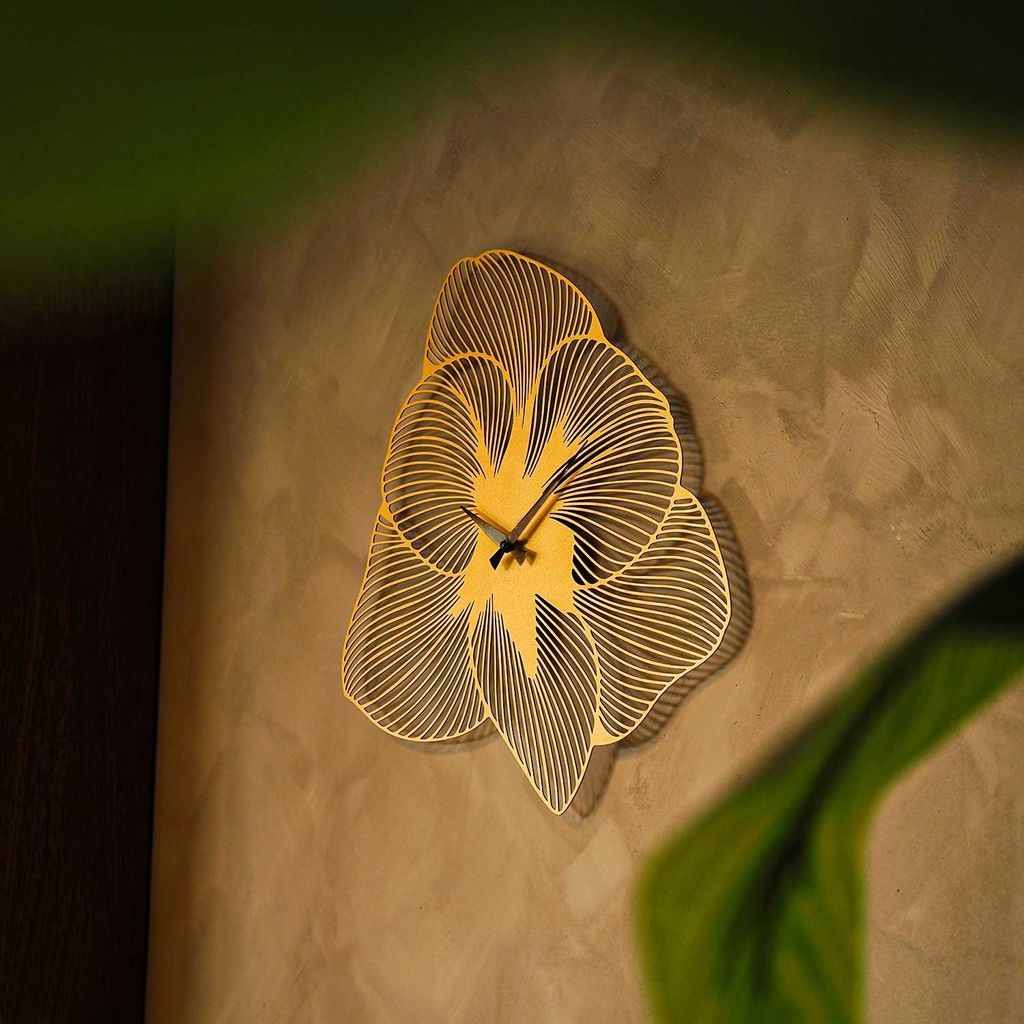 Opviq, Azalea Metal Wall Clock - APS039 70 - Red,