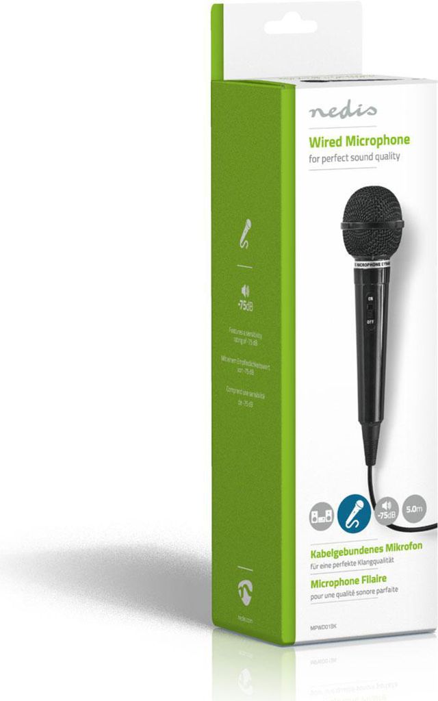 Mikrofon przewodowy Nedis | kardioida | stały | Kaufland.pl