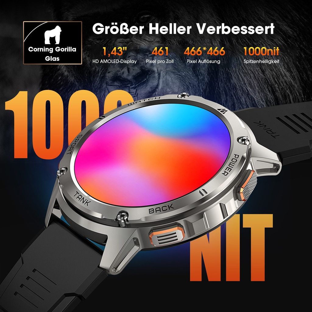2024 KOSPET TANK T3 Smartwatch Herren | Kaufland.de