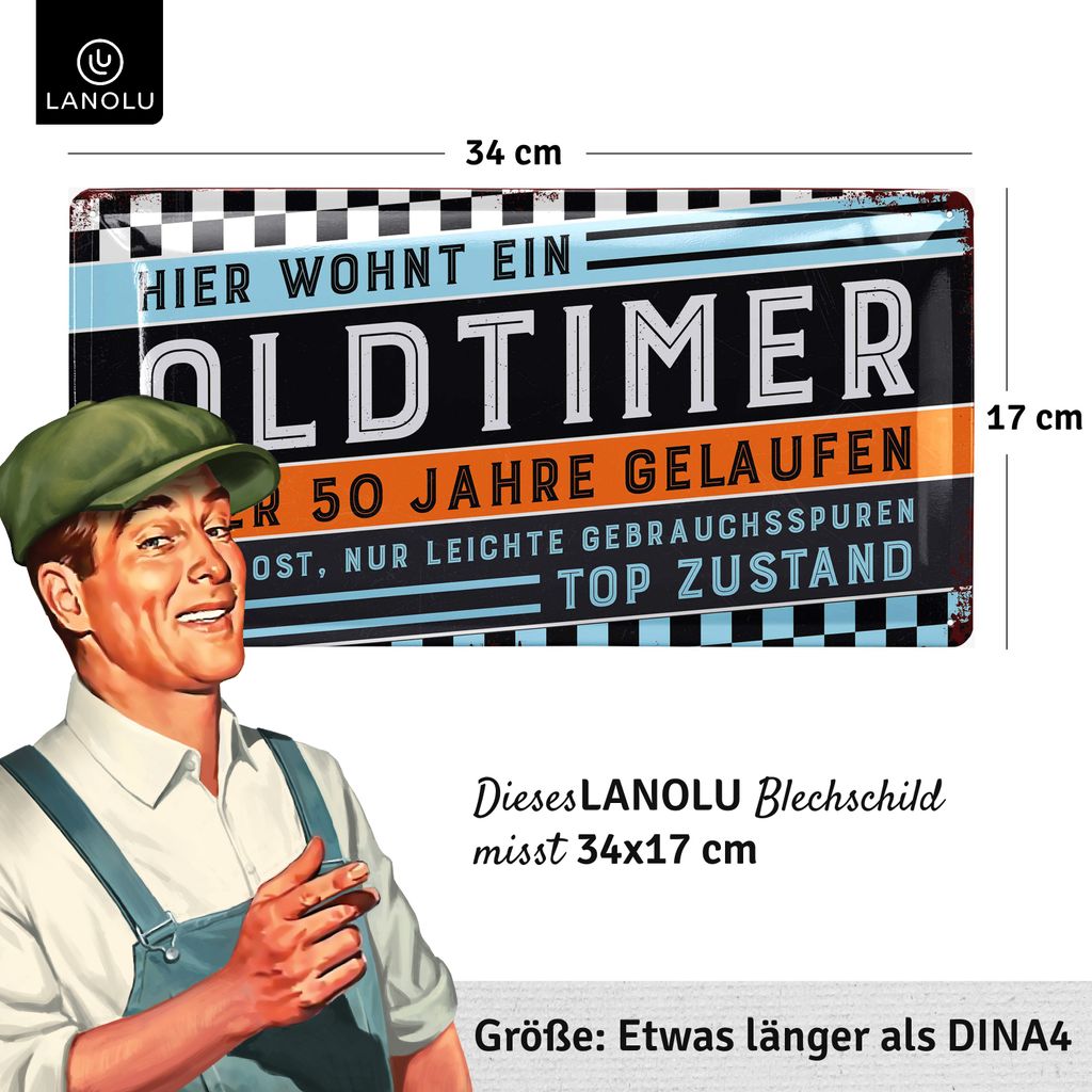 Retro Blechschild 50 Geburtstag Schild, 50 | Kaufland.de