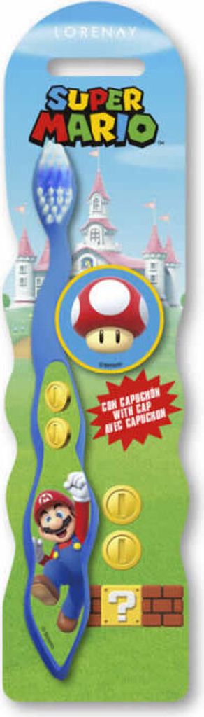 Cartoon Super Mario Toothbrush With Cap Handzahnbürsten