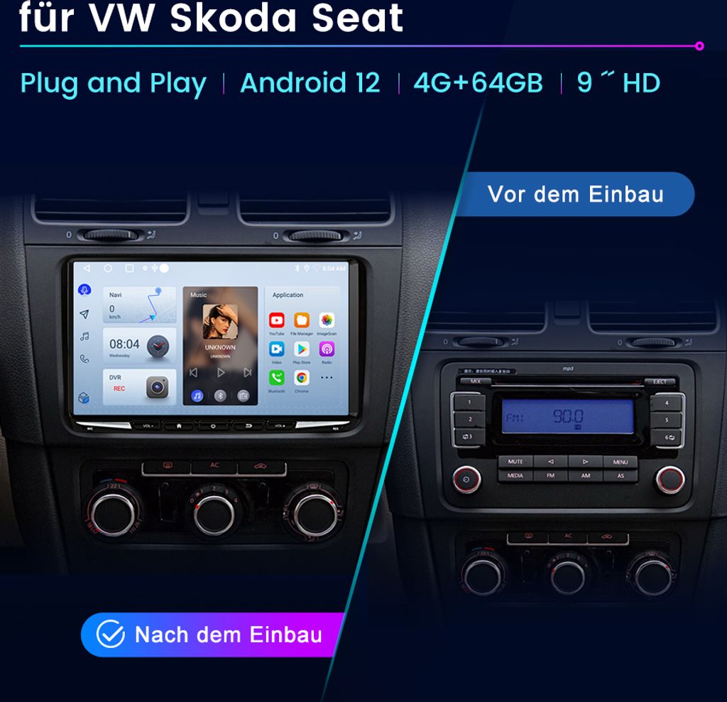 4+64G Android 13 Carplay Autoradio GPS Navi | Kaufland.de