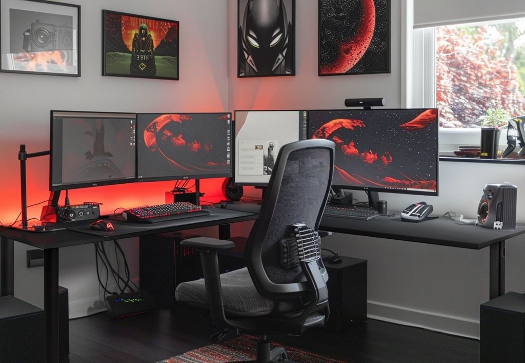 Herní rohový stůl SyberDesk V2 LED, 197 x 132 | Kaufland.cz