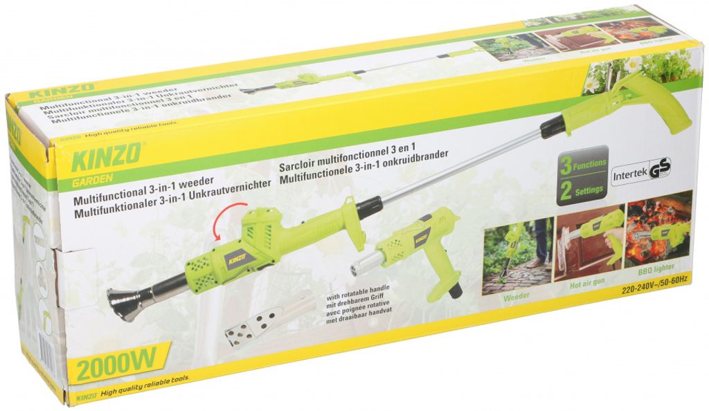 Kinzo Garden 3 v 1 - elektrický hořák na plevel, barevný
