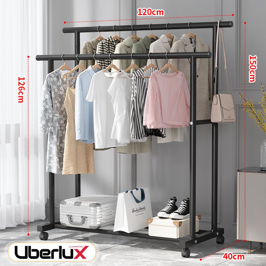 U. Uberlux 120cm Kleiderständer mit Rollen | Kaufland.de