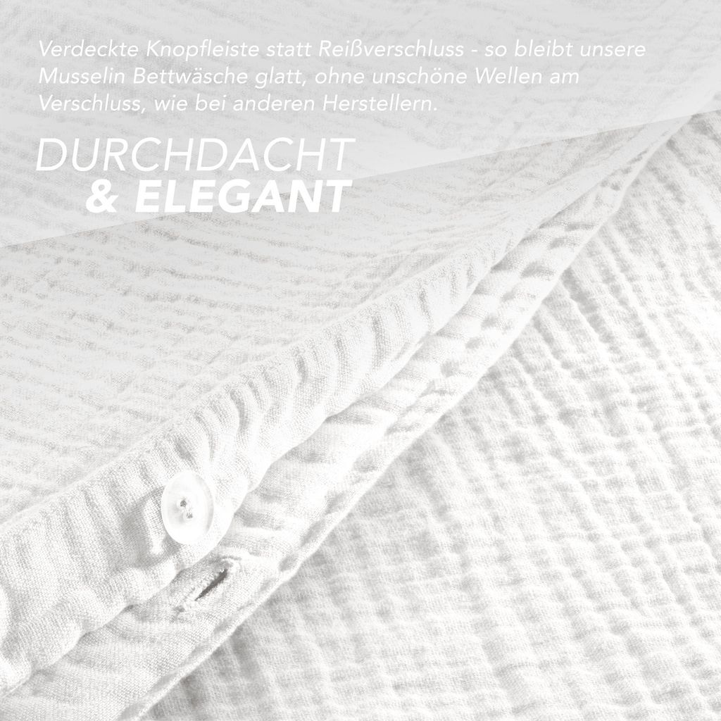Pure Label Musselin Bettwäsche 155x220 cm mit | Kaufland.de