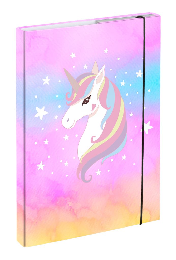 BAAGL Heftmappe A4 Rainbow Unicorn Heftboxen