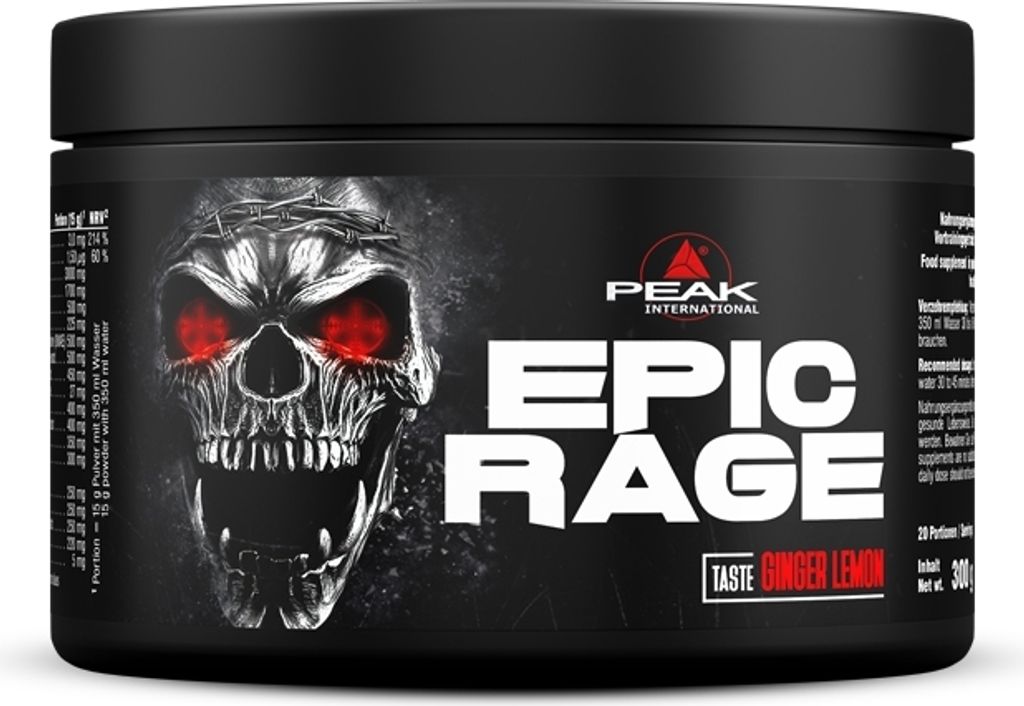 Epic Rage - 300g : Ginger Lemon I Hardcore Pre Workout