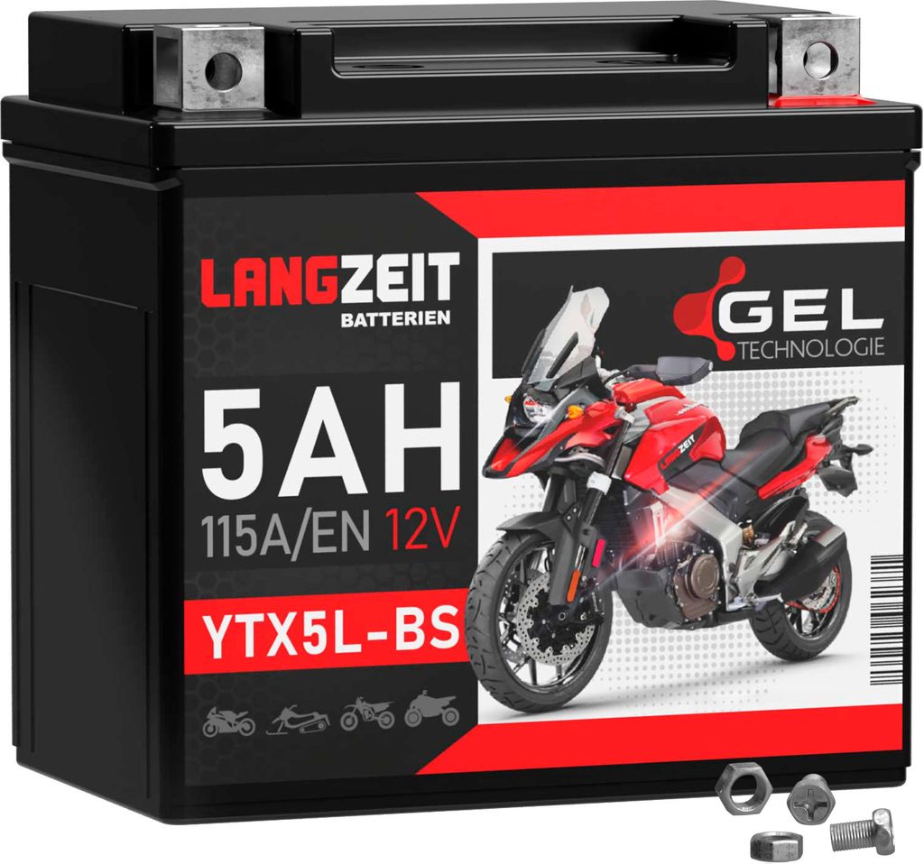 Langzeit Gel Motorradbatterie YTX5L-BS 5Ah | Kaufland.de