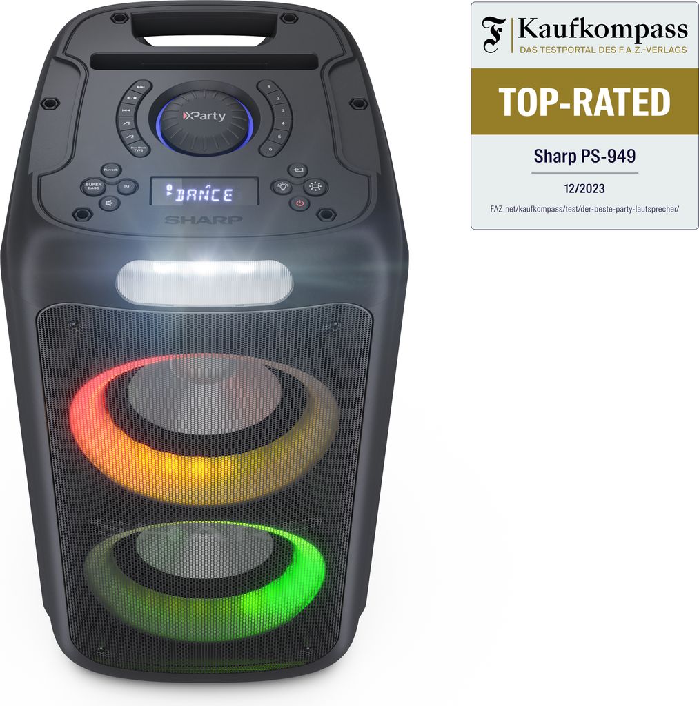SHARP PS-949 Bluetooth Party-Lautsprecher, | Kaufland.de