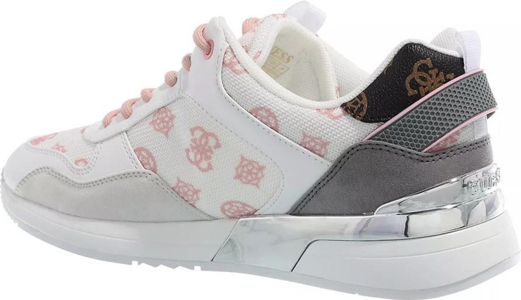 Rosa und weiß gemusterte Damen Sneakers Guess | Kaufland.de