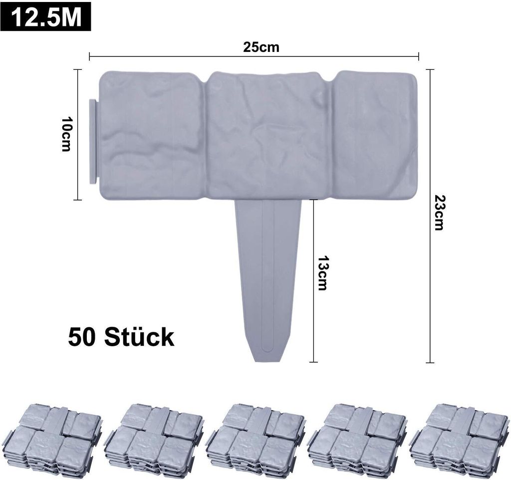 Sessamen-LP 50Pcs Rasenkante Kunstoff 12.5m | Kaufland.de