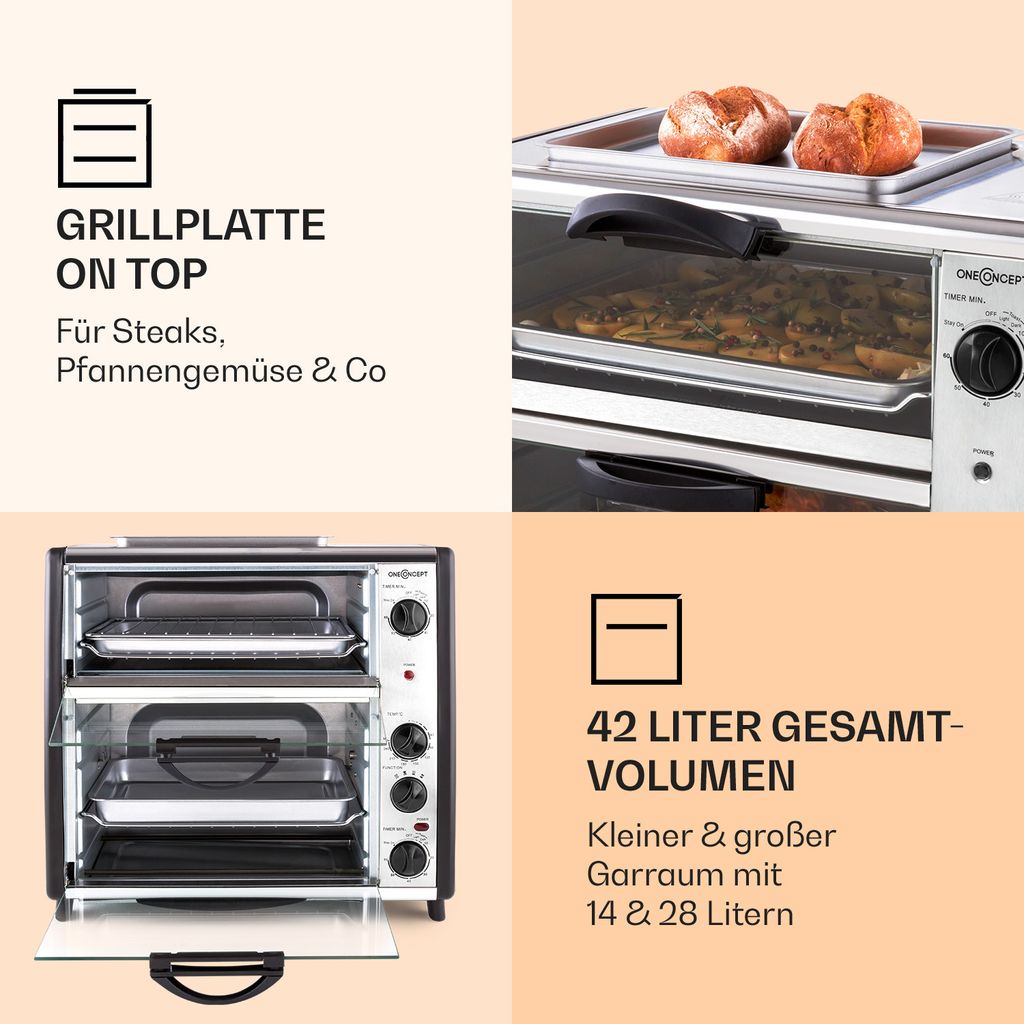 oneConcept All-You-Can-Eat Doppel-Backofen - | Kaufland.de