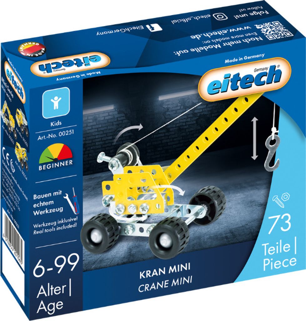 eitech Metallbaukasten 00251 - Kran Mini Metallbaukästen