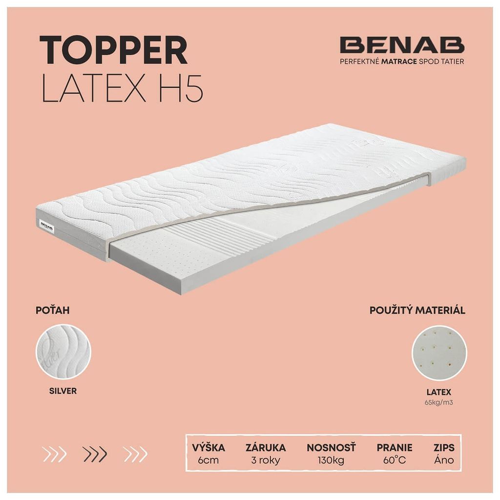Benab Topper Latex H5 Toper 90 x 200 cm | Kaufland.cz