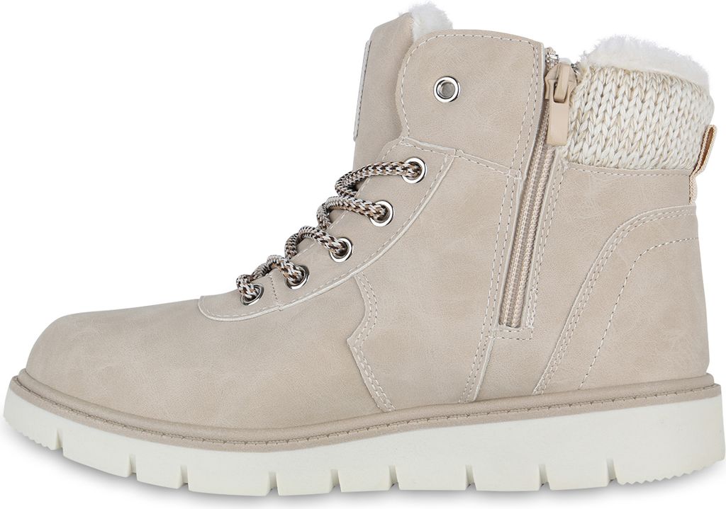 Damen Stiefelette Warm Gefuttert