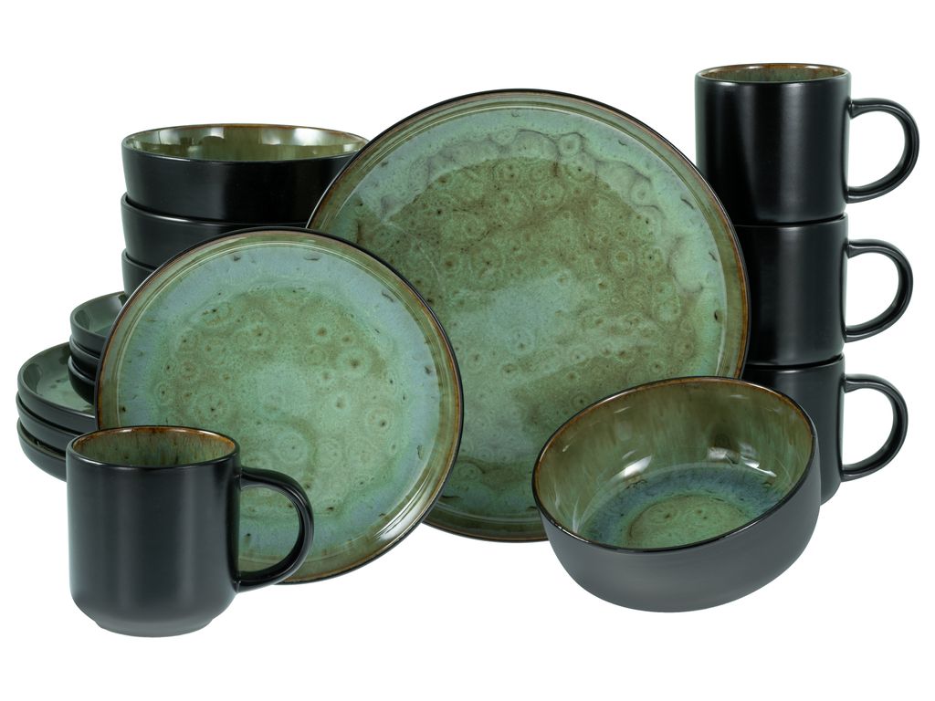 CreaTable, 20166, Nordic Fjord Green, Kombiservice 16-tlg,