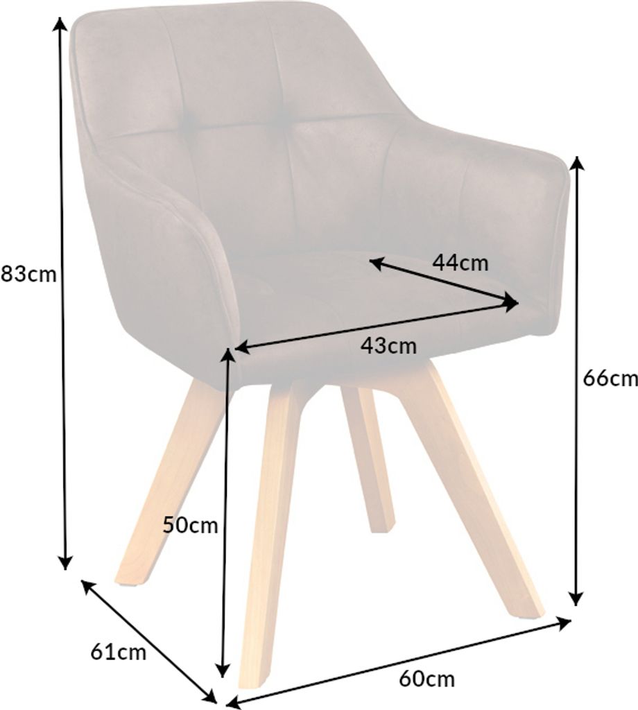 Design Stuhl LOFT antik braun drehbar Gestell | Kaufland.de