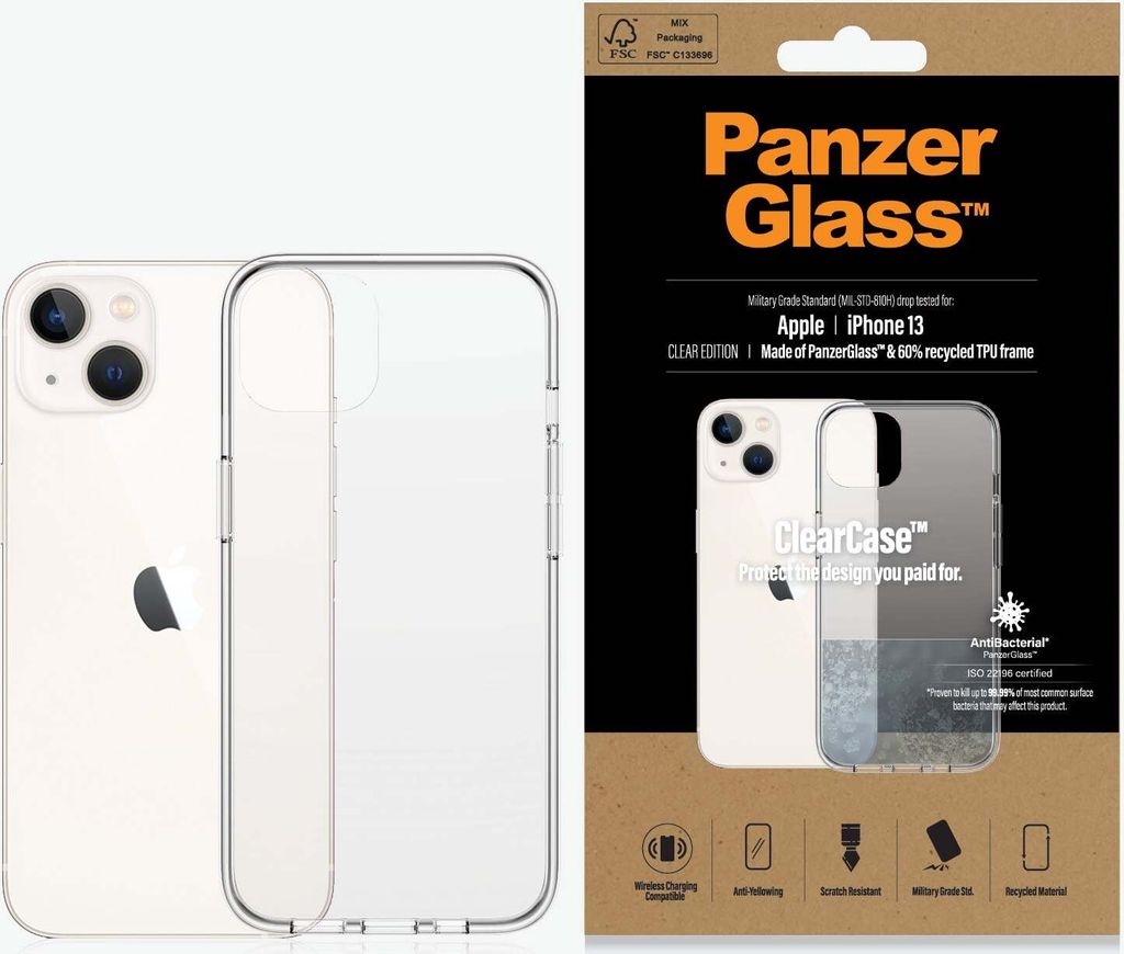 Panzerglass Clearcase Antibakteriální pouzdro s vojenským
