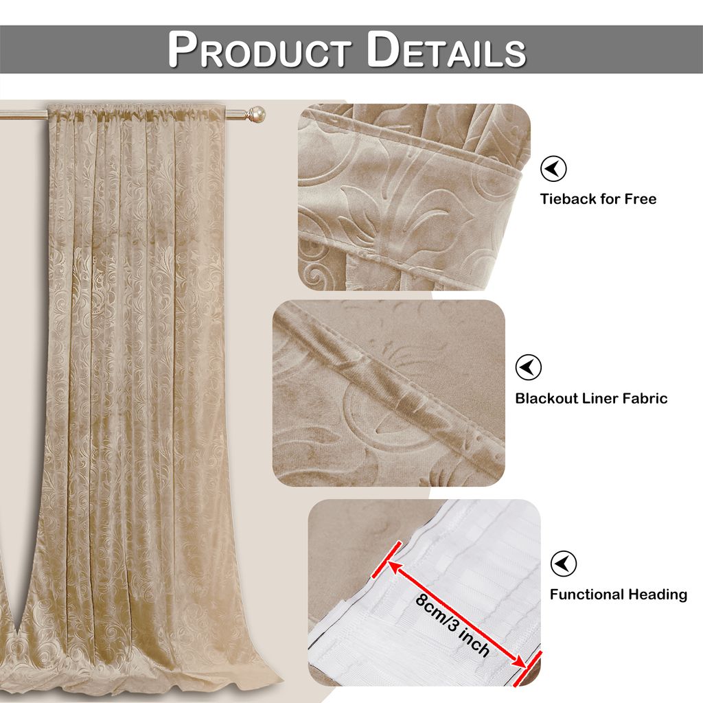 Samtvorhang Samt Vorhänge Gardinen 2er Set H | Kaufland.de