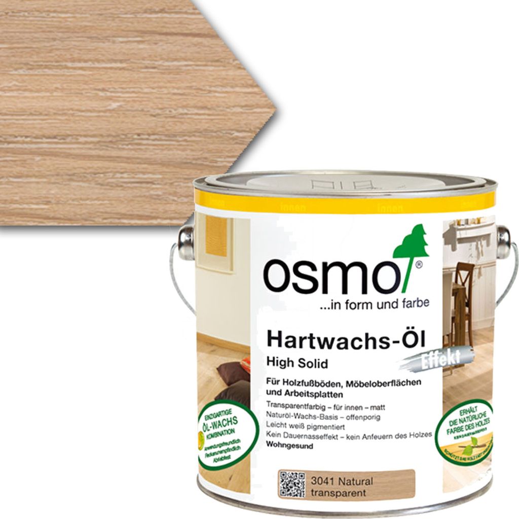OSMO Hartwachs-Öl Effekt -3041 Natural-2,5 Liter Holzöle