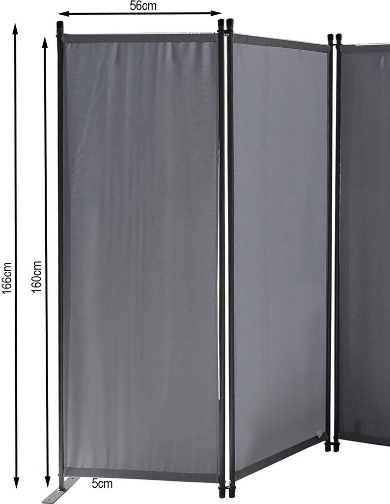 Paravent 6 Teilig 340x165cm Stoff Raumteiler | Kaufland.de