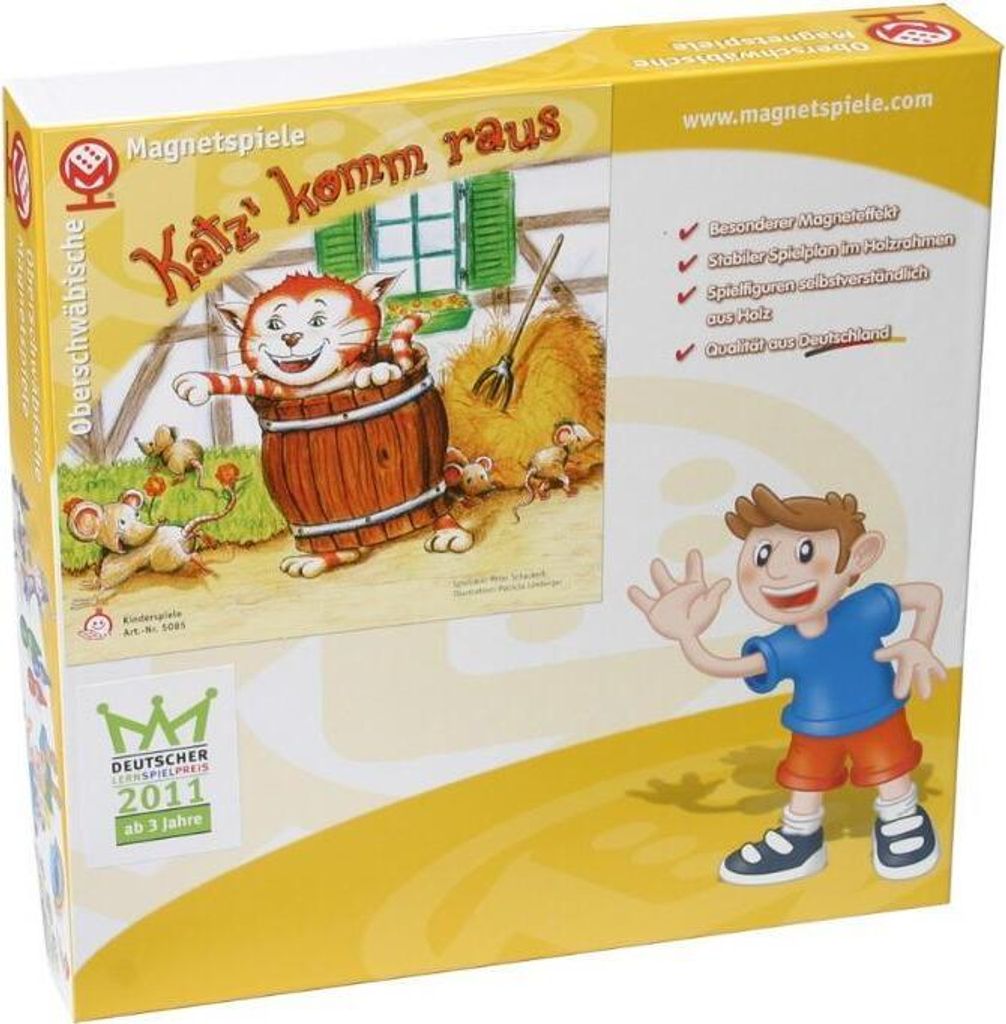 65085 - Katz' komm raus, Brett-Figurenspiel, 2-4 Spieler,