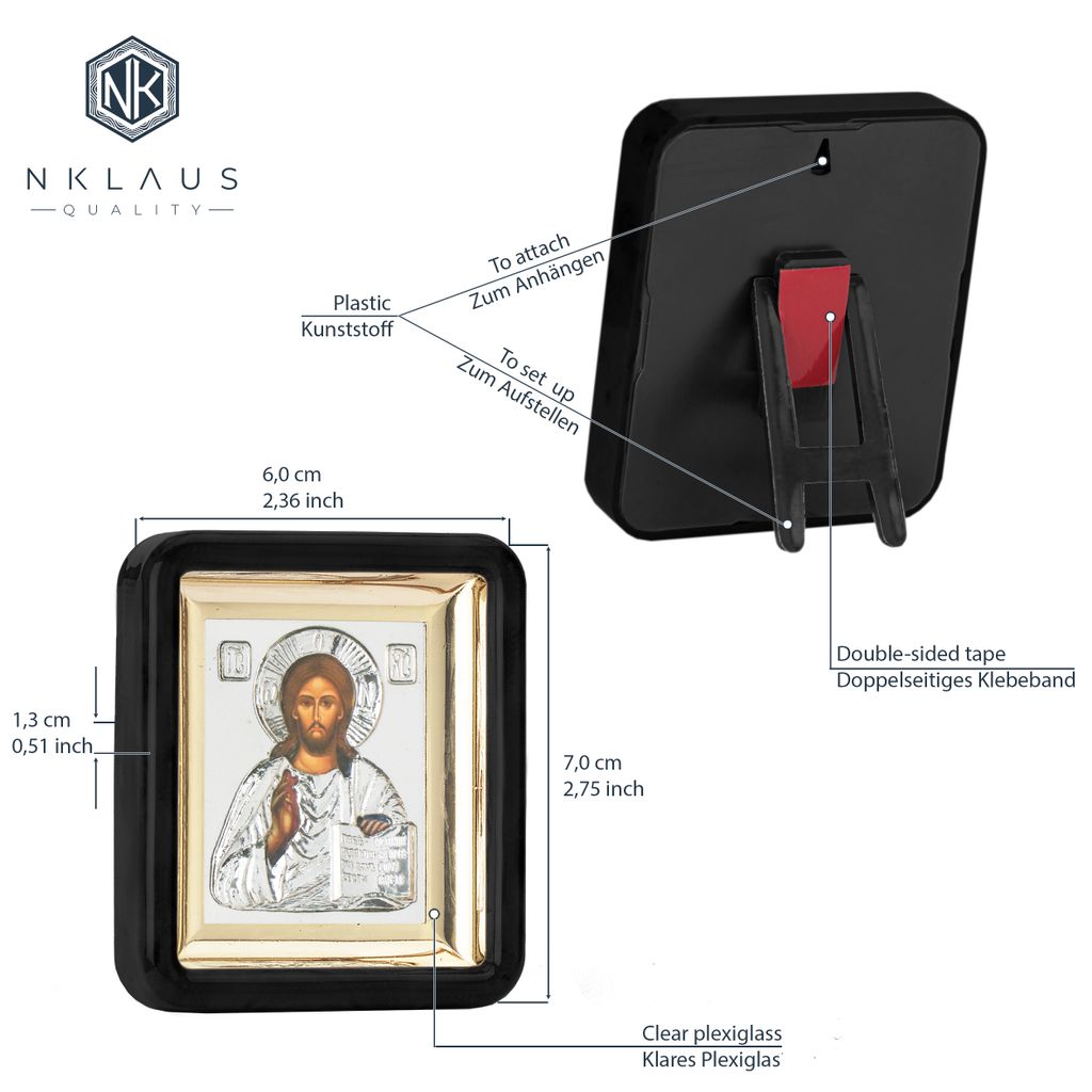 NKlaus Jesus Christus Ikone in schwarzen | Kaufland.de