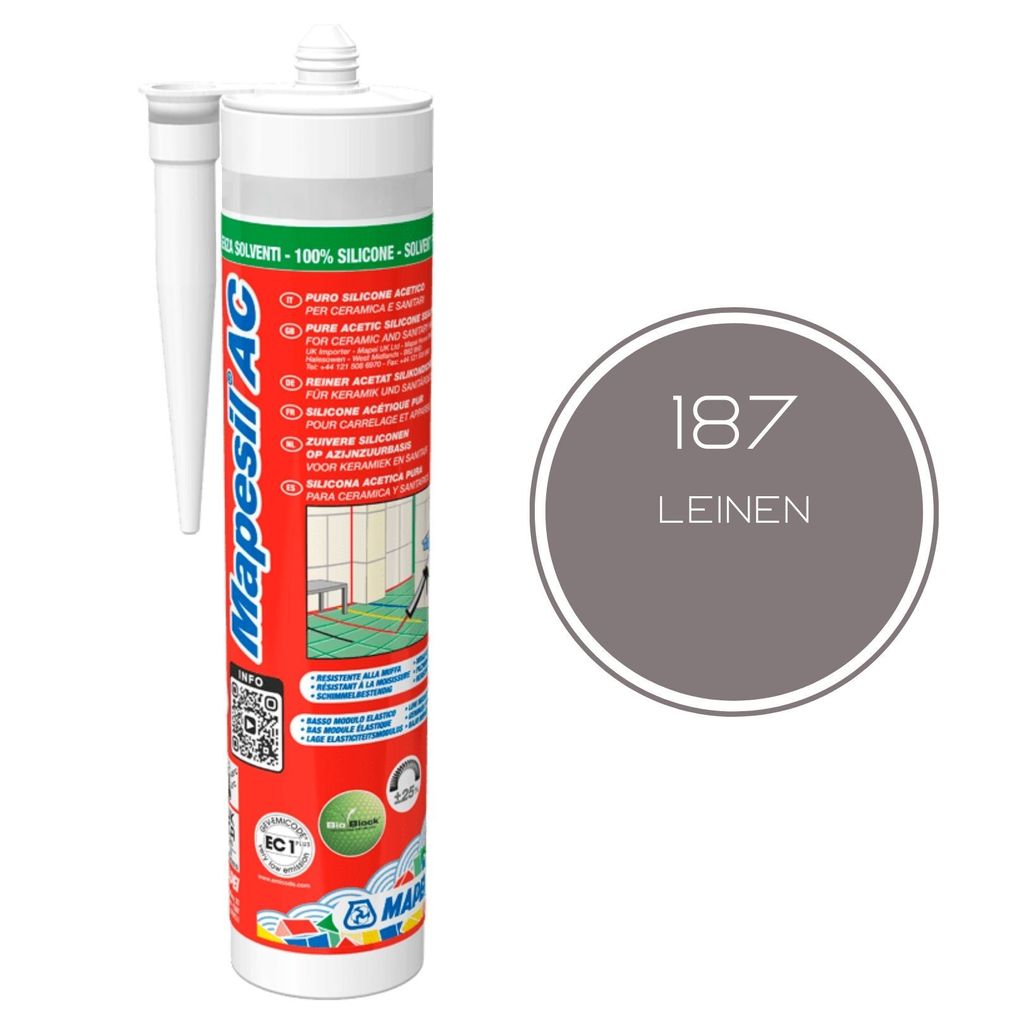 MAPEI® MAPESIL AC 1-Komponenten Fugen-Silikon 187 leinen