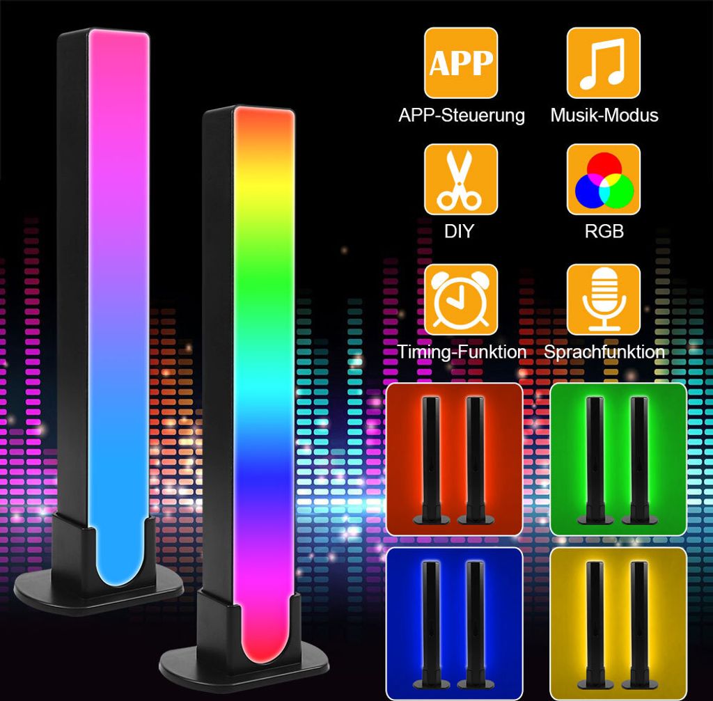 2 ks RGB LED Lightbar Smart Remote Control | Kaufland.cz