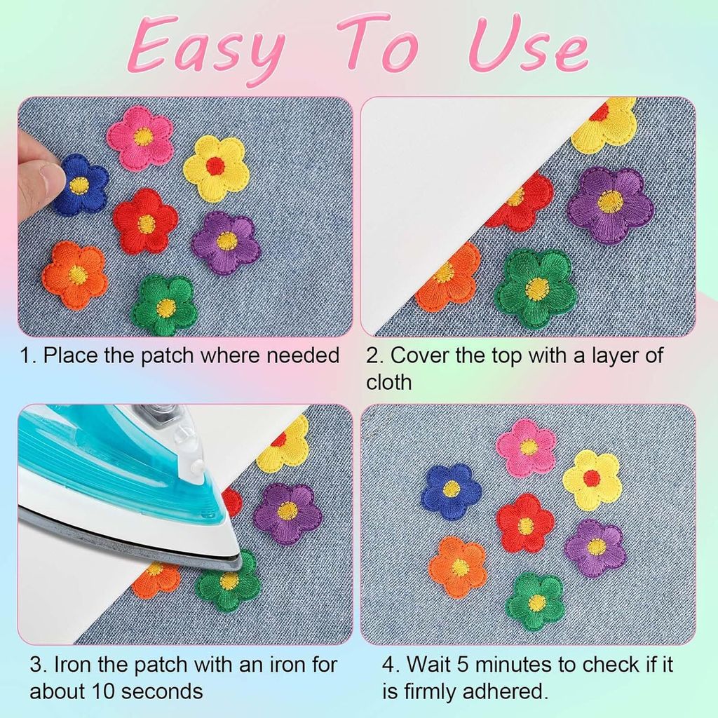24 Stück Blume Patches zum Aufbügeln, Bunte | Kaufland.de