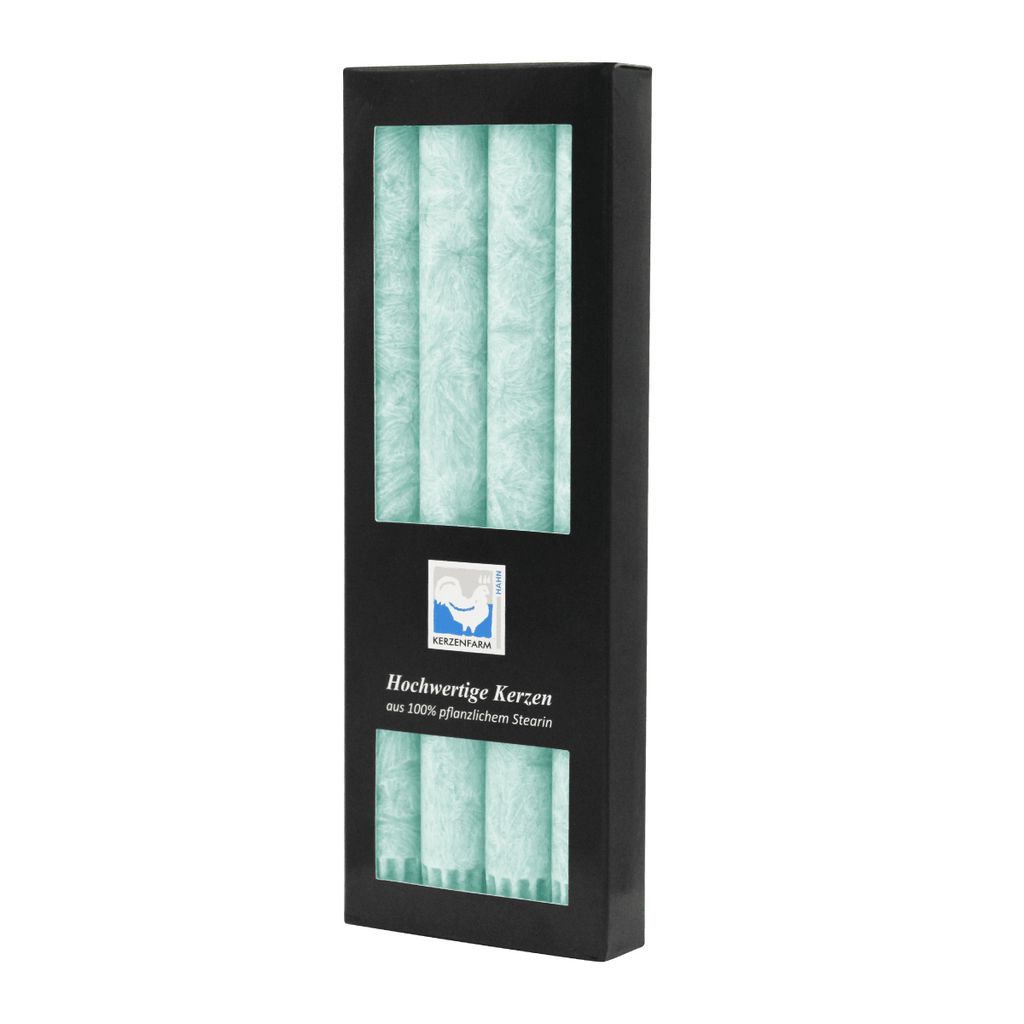 Stearin Stabkerze Set - eisblau Stabkerzen