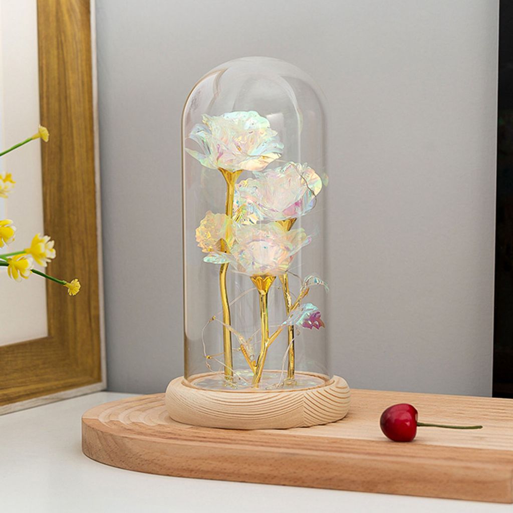 Ewige Rose im Glas mit Licht, Sparkly Galaxy | Kaufland.de