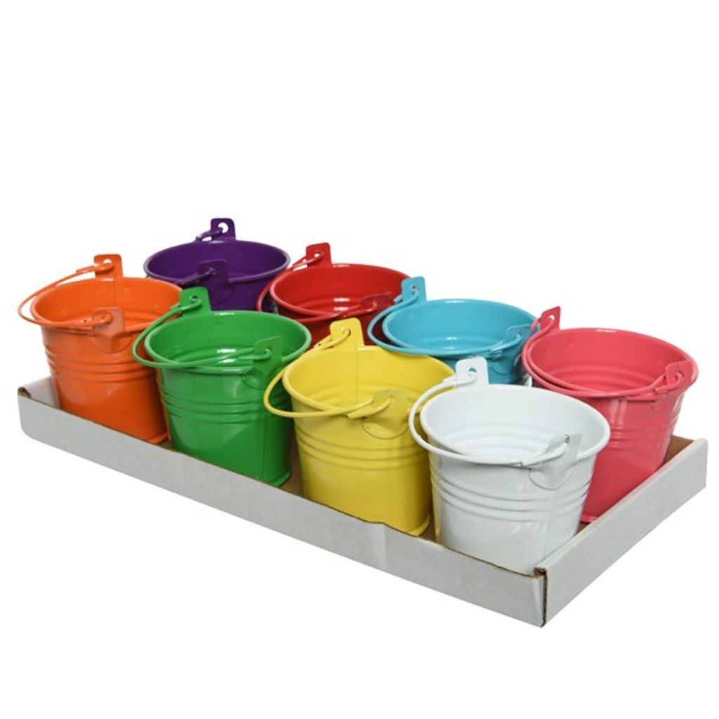 Metalleimer mini 5.5cm bunt, 8 Stück | Kaufland.de