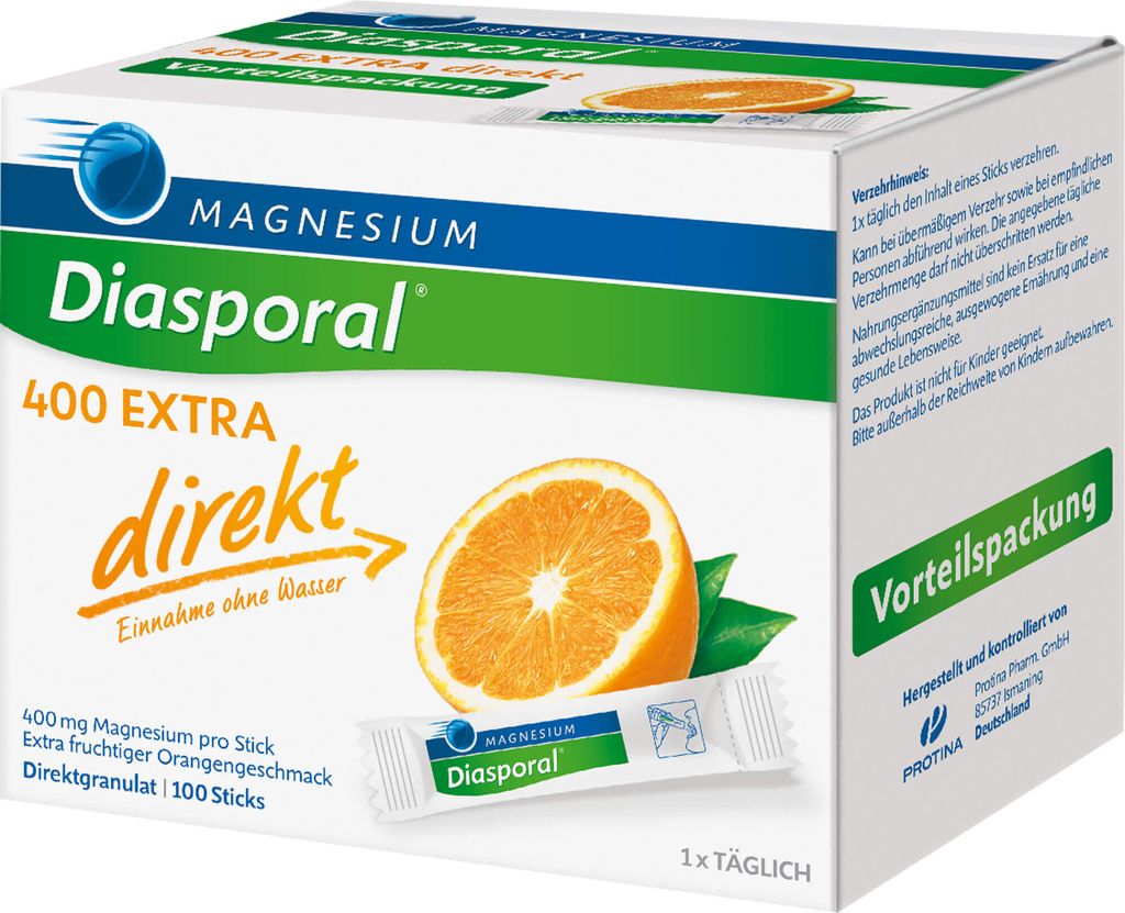 Magnesium Diasporal 400 Extra Direct Granule 100 St