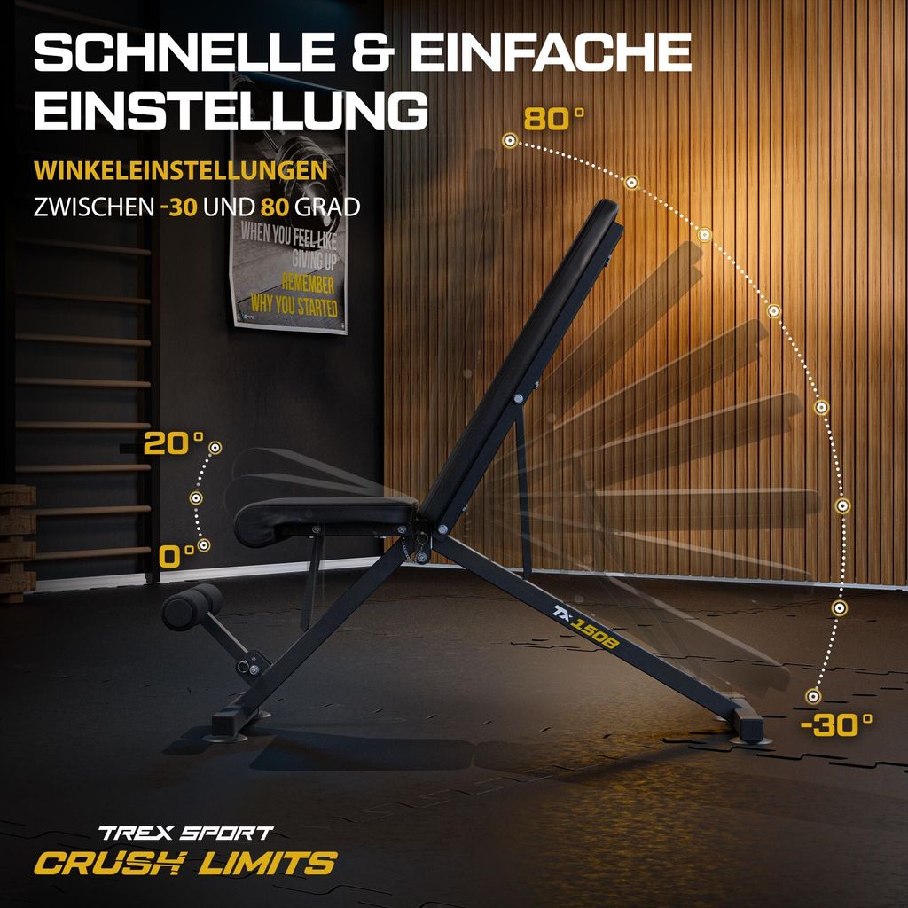 TREX SPORT TX-150B Hantelbank klappbar | | Kaufland.de