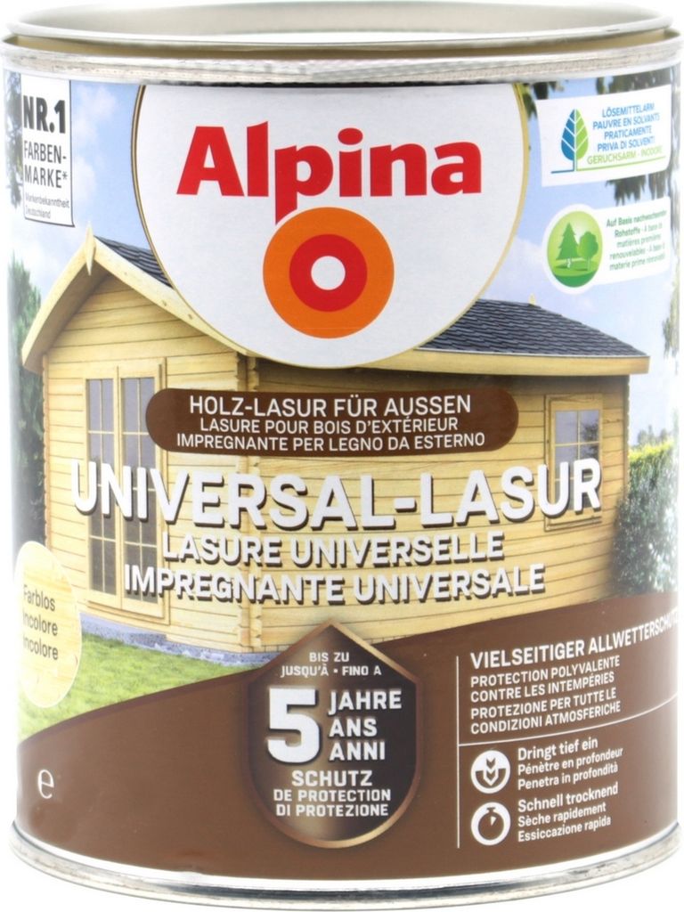 Alpina Holzlasur Universal-Schutz2,5L weiß | Kaufland.de