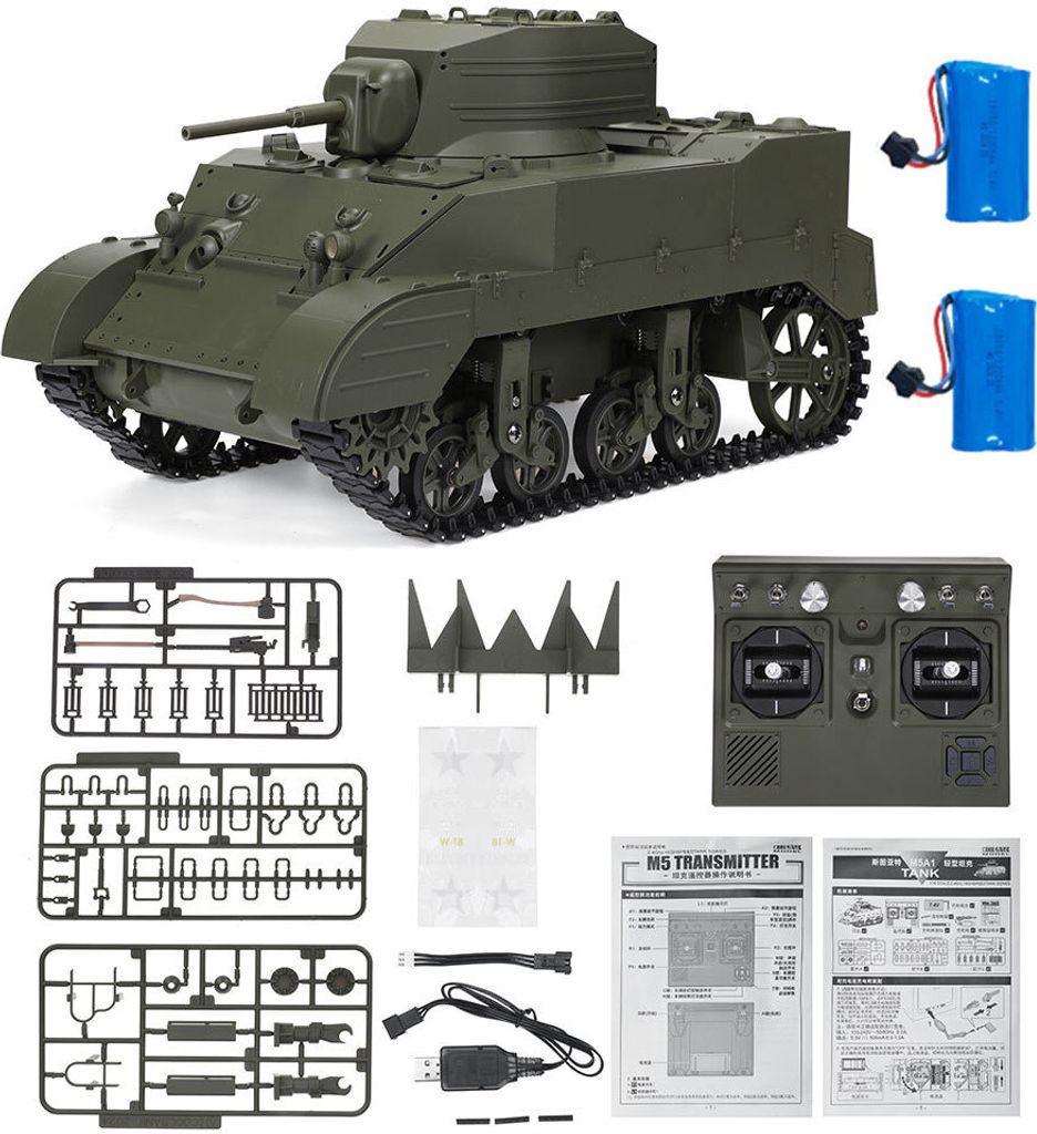 COOLBANK M5A1 1/16 2.4G RC Tank Sound Recoil | Kaufland.cz