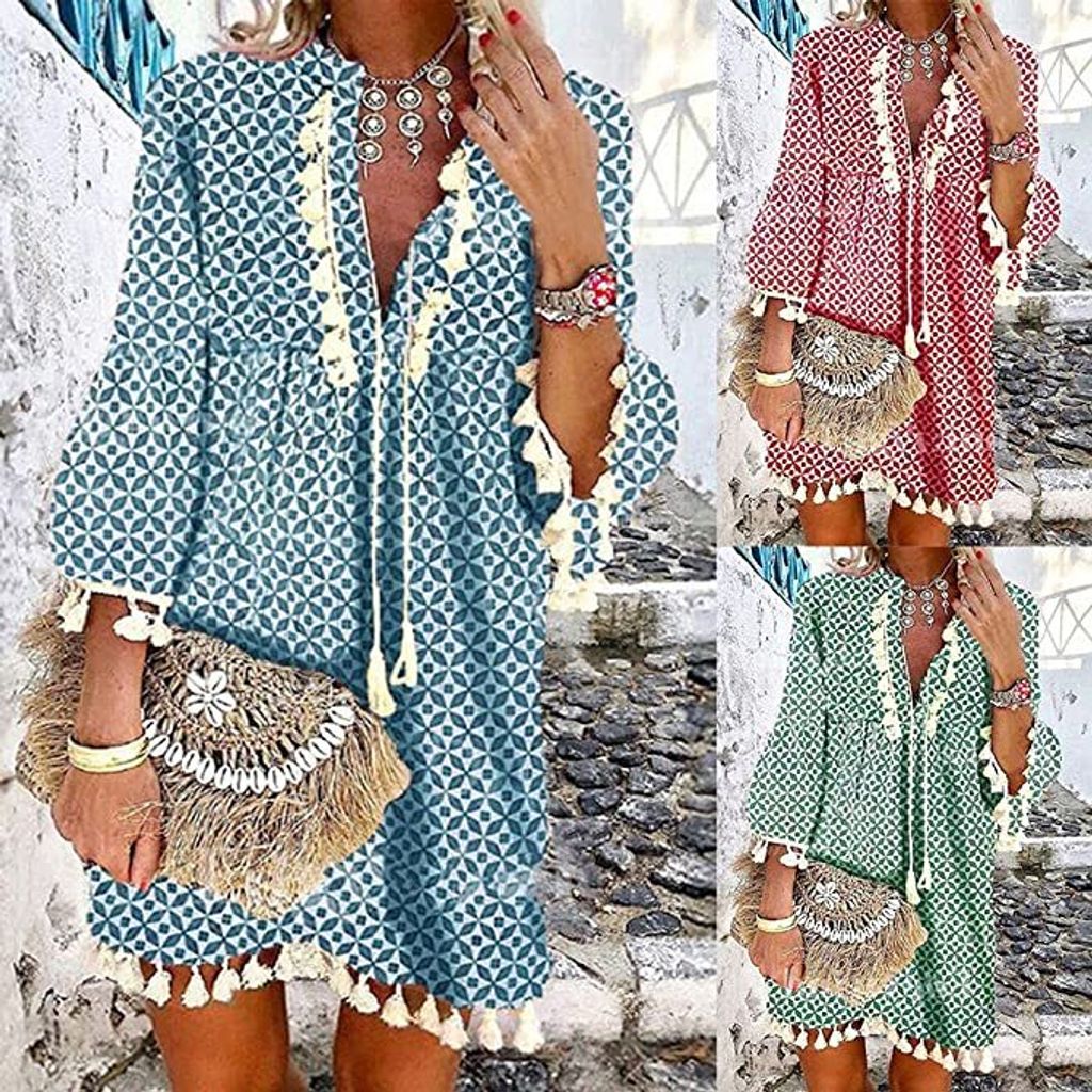 Damen Kleider Strand Elegant Casual A-Linie | Kaufland.de