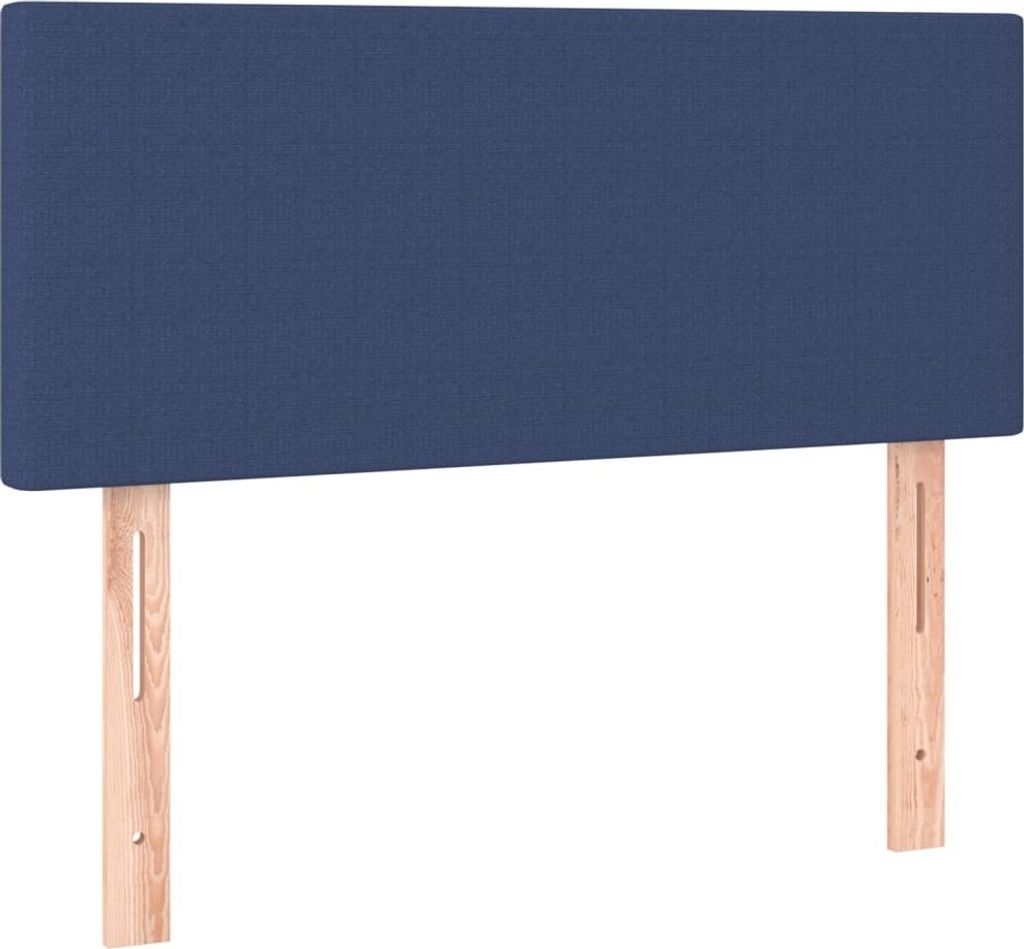 vidaXL Čelo postele modré 100x5x78/88 cm Látka