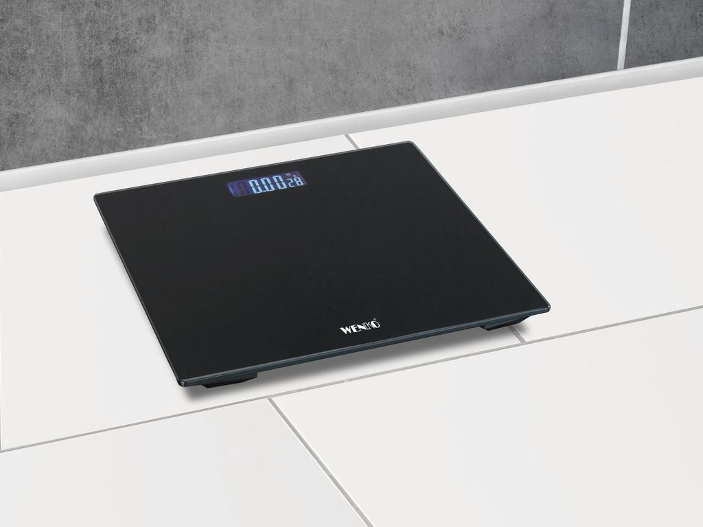 Osobní váha LED, 28 x 28 cm, černá , WENKO | Kaufland.cz